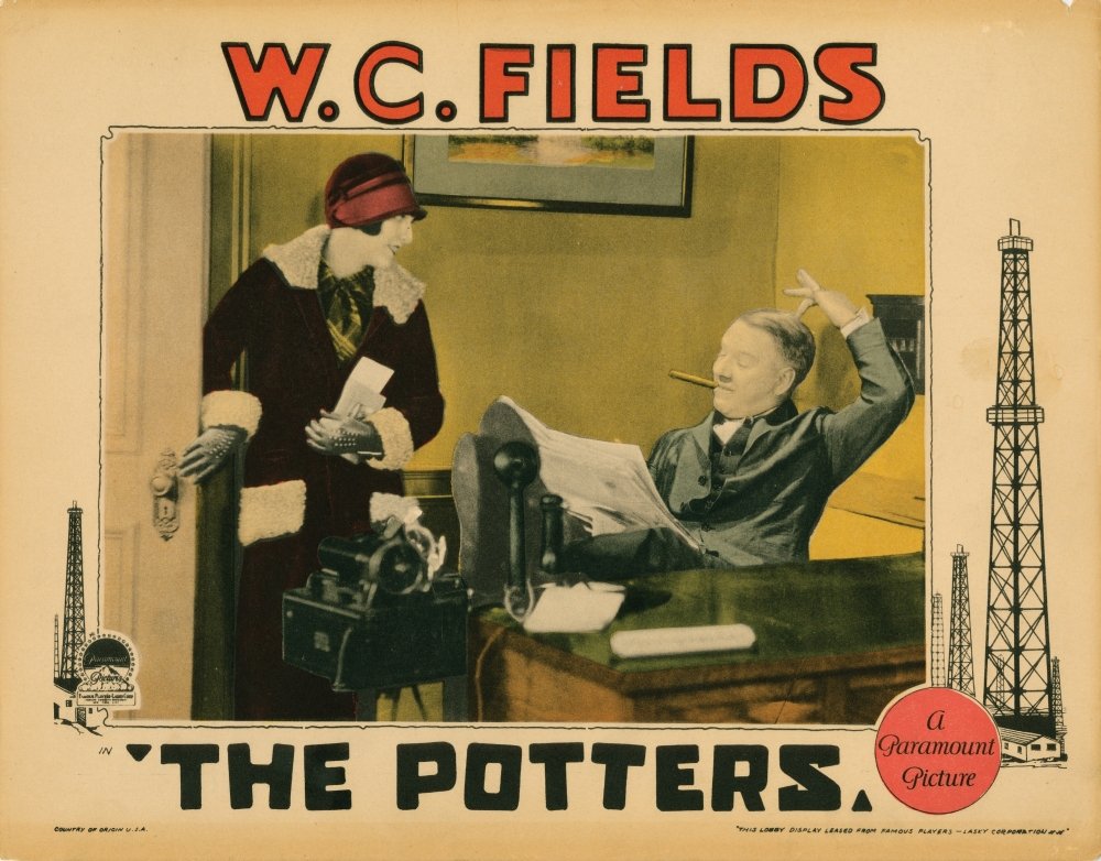 Posterazzi The Potters Lobbycard From Left: Ivy Harris W.C. Fields 1927 Movie Masterprint Poster Print, (28 x 22)