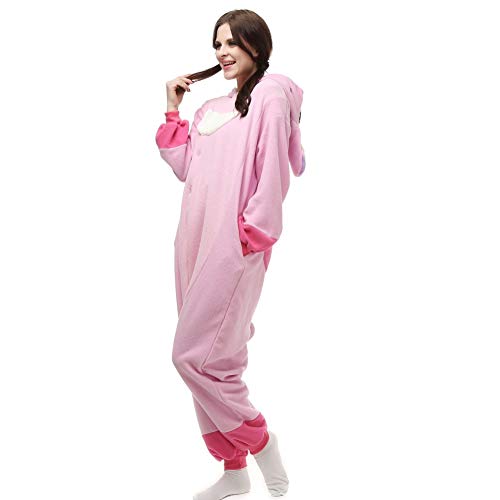 TSMY GLADCOS Halloween Costumes Unisex Pyjamas Stitch Onesie Pajamas Adult Large Pink
