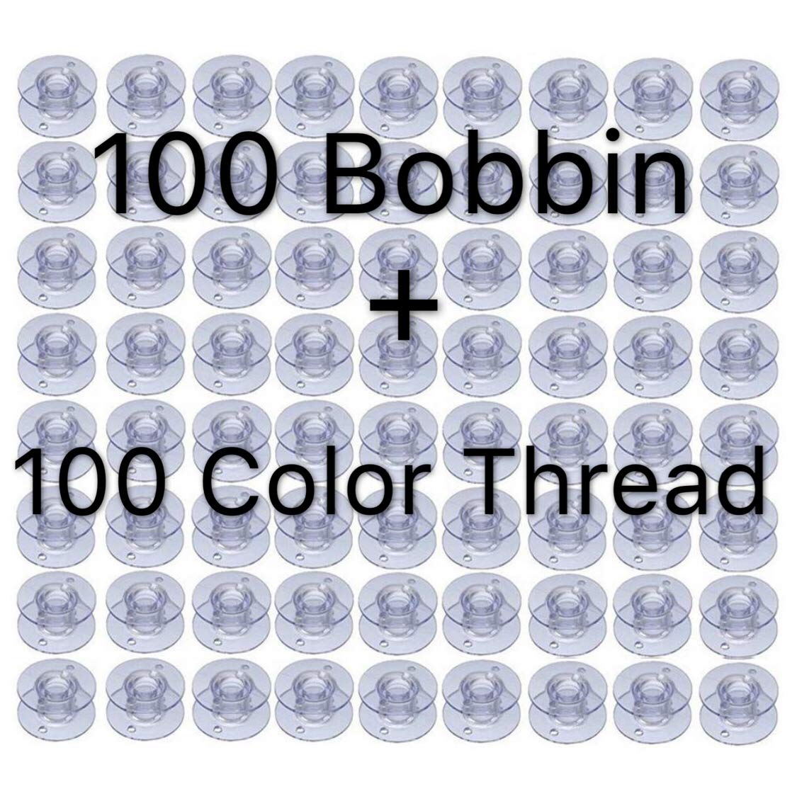 100 Pcs/Colors Prewound Sewing Bobbins Thread Sewing Machine Thread Kit Size A