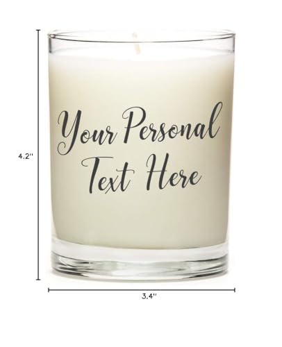 Housewarming Custom Gift, Personalize Your Text with Luna Candle Co. Natural Blended Soy Wax, Vanilla Fragrance, Made in The USA, Perfect add on Gift