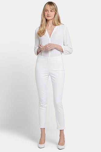 NYDJ womens Pull-on Skinny Ankle | Slimming & Flattering Fit Jeans, Optic White, 16 US