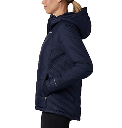 Columbia Women's Heavenly Hooded Jacket,Dark Nocturnal,1X