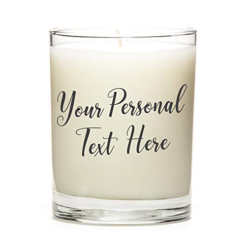 Housewarming Custom Gift, Personalize Your Text with Luna Candle Co. Natural Blended Soy Wax, Vanilla Fragrance, Made in The USA, Perfect add on Gift