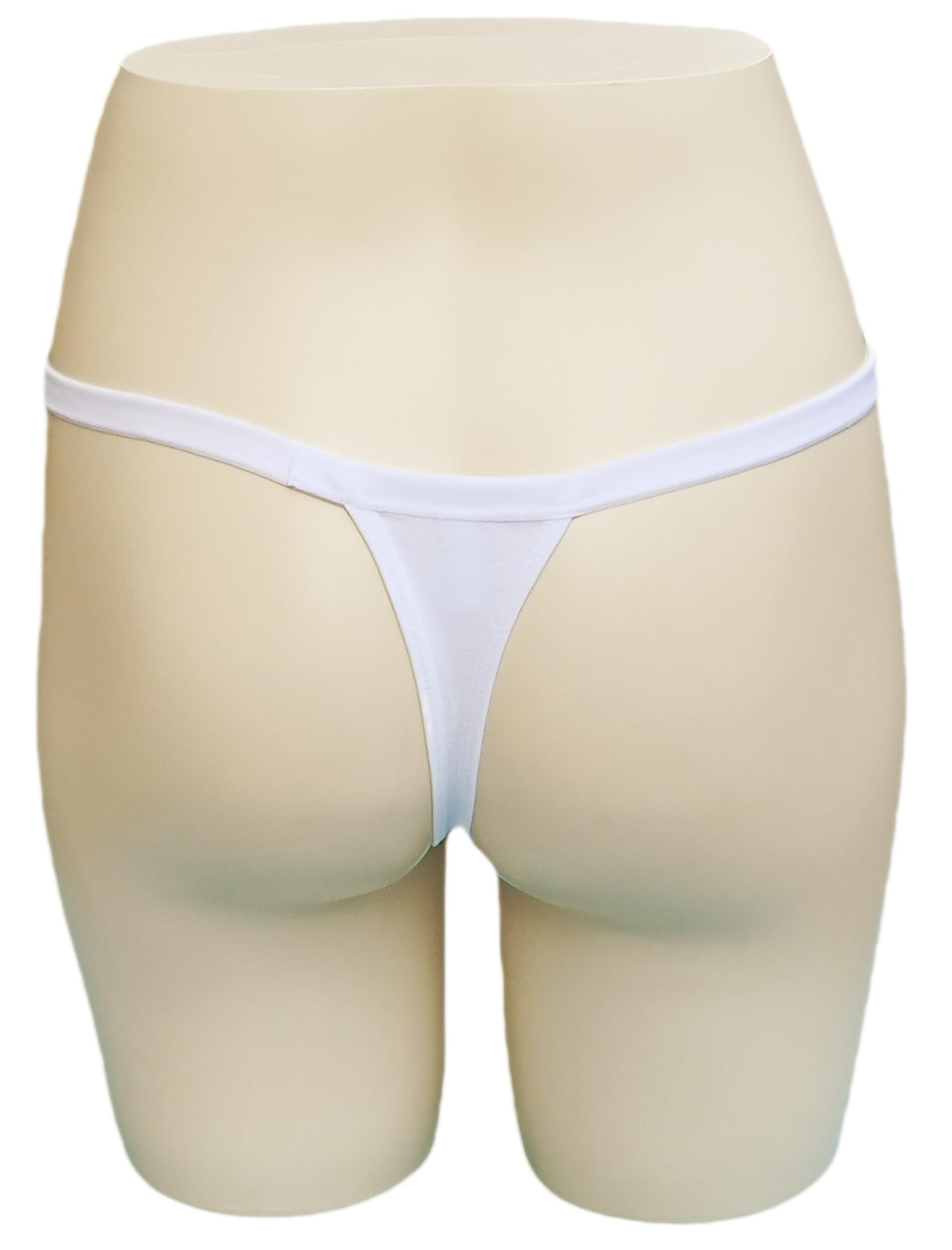 Zofirao 5 Pack Women's Black White Red Panties Cotton Spandex Thongs Underwear G-strings (M, White)