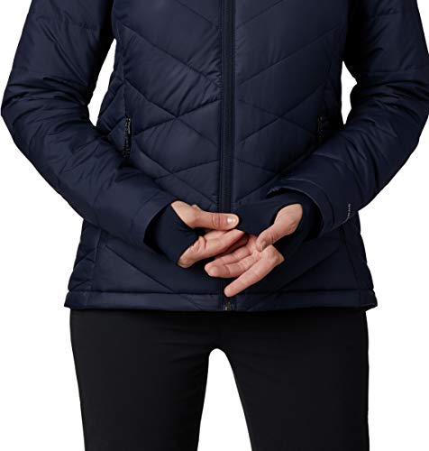 Columbia Women's Heavenly Hooded Jacket,Dark Nocturnal,1X