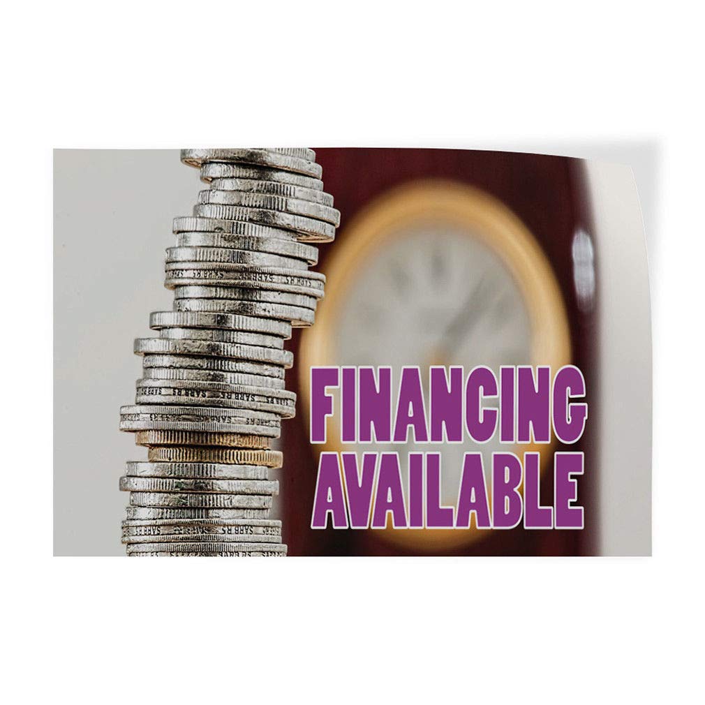 Financing Available #1 Indoor Store Sign Vinyl Decal Sticker 8"