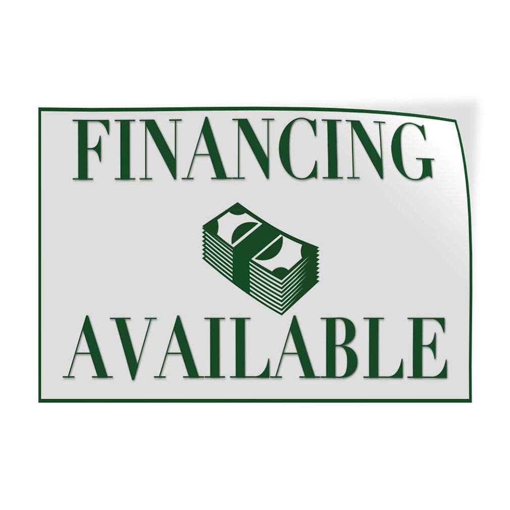 Financing Available #1 Indoor Store Sign Vinyl Decal Sticker 8"