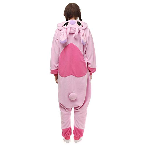TSMY GLADCOS Halloween Costumes Unisex Pyjamas Stitch Onesie Pajamas Adult Large Pink