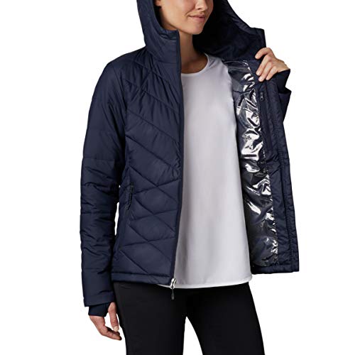 Columbia Women's Heavenly Hooded Jacket,Dark Nocturnal,1X