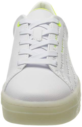 bugatti Women's 432866015057 Low-Top Sneakers, White White Yellow 2050, 8