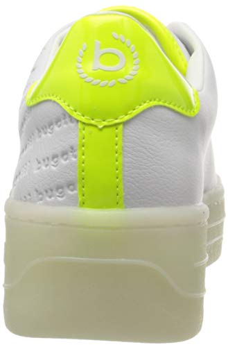 bugatti Women's 432866015057 Low-Top Sneakers, White White Yellow 2050, 8