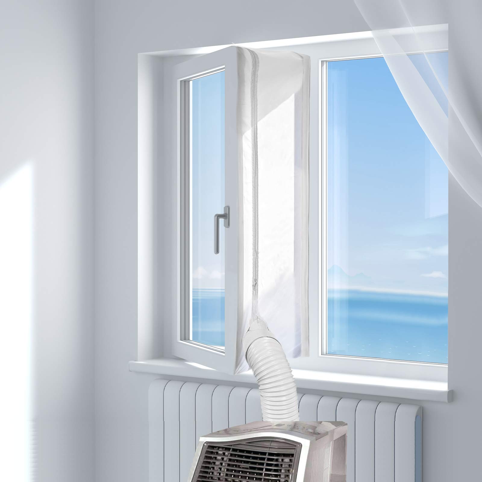 HOOMEE 500CM(197") Universal Window Seal for Portable Air Conditioner and Tumble Dryer – Works with Every Mobile Air-Conditioning Unit