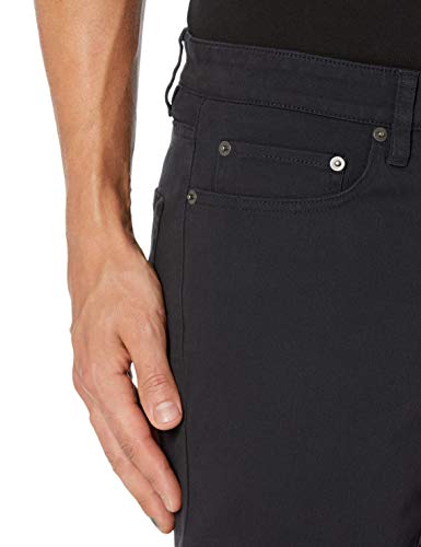 Amazon Essentials Slim Fit Khaki Pants for Men, 5-Pocket Stretch Twill 31W x 30L, Black