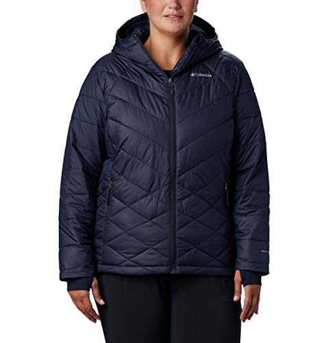 Columbia Women's Heavenly Hooded Jacket,Dark Nocturnal,1X