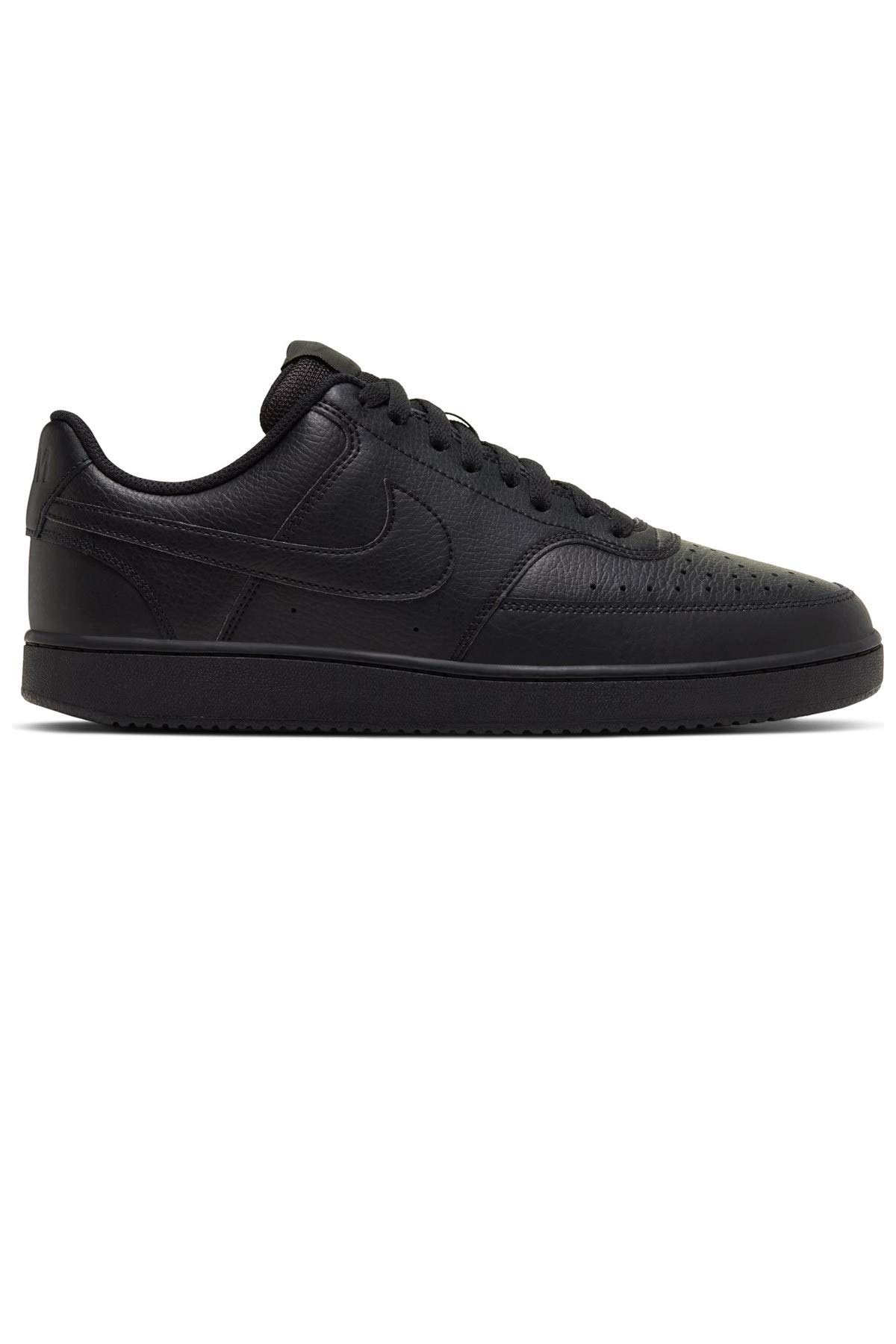 Nike Men's Court Vision Low Sneaker, Black/Black-Black, 10 Regular US