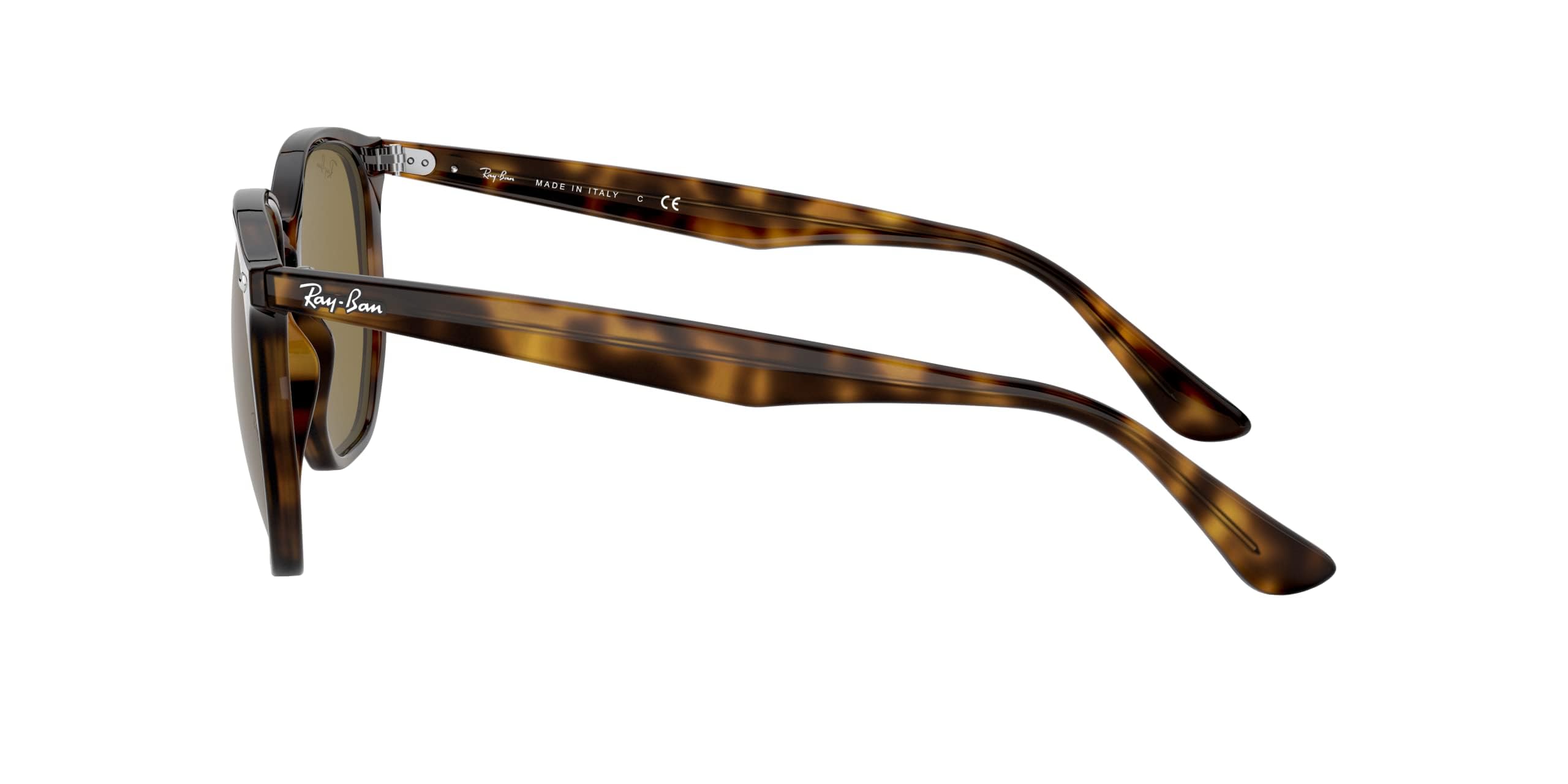 Ray-Ban RB4306 Hexagonal Sunglasses, Light Havana/Dark Brown, 54 mm