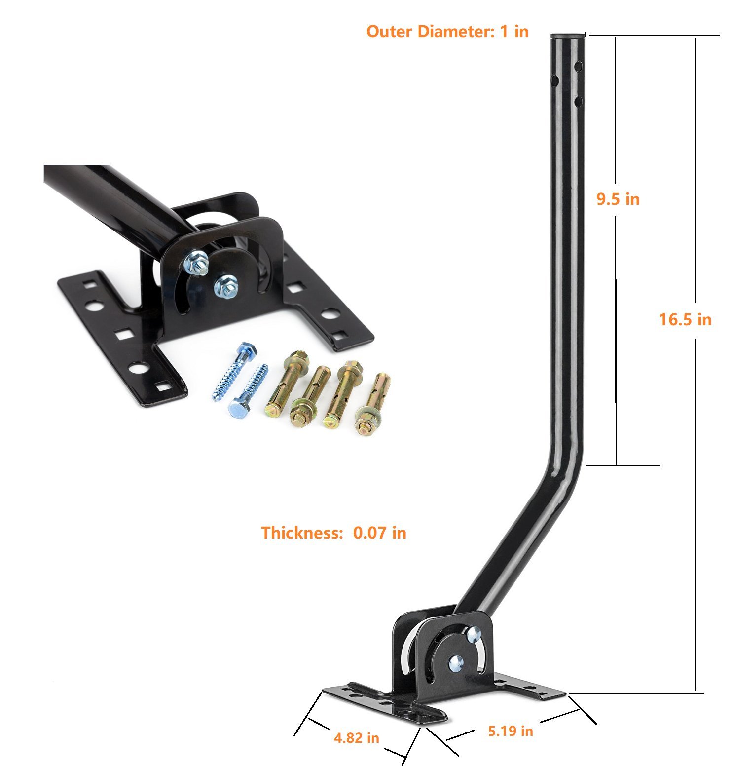 McDuory TV Outdoor Yagi Antenna with Long Range Reception Capacity - Digital TV Antenna Available for Attic or Roof Mount, Long Range Digital OTA Antenna for Clear Reception, 4K/1080P/HD