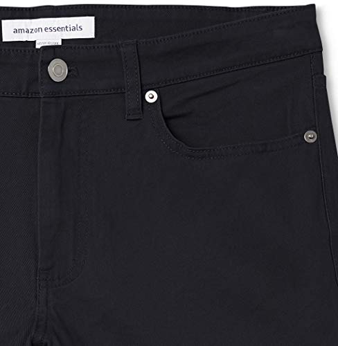Amazon Essentials Slim Fit Khaki Pants for Men, 5-Pocket Stretch Twill 31W x 30L, Black