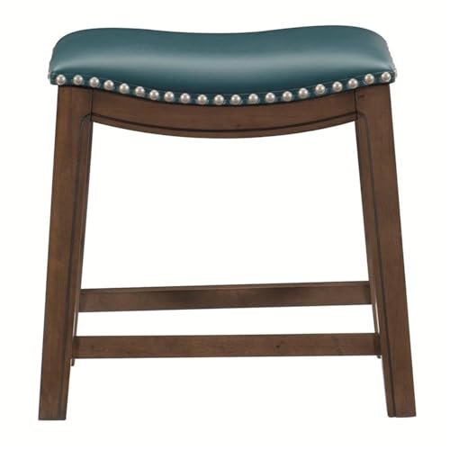 Homelegance Ordway Saddle Seat Dining Height Stool, 19"SH, Green