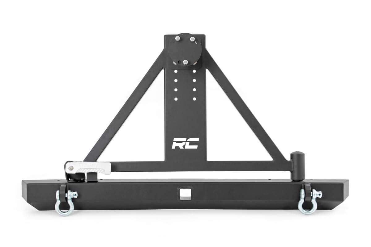 Rough Country Rear Bumper w/Tire Carrier for 87-06 Jeep Wrangler YJ/TJ - 10592A