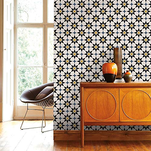 Tempaper Moroccan Spice Soleil Removable Peel and Stick Wallpaper, 20.5 in X 16.5 ft, Made in the USA