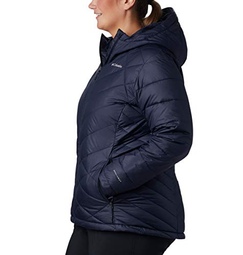 Columbia Women's Heavenly Hooded Jacket,Dark Nocturnal,1X
