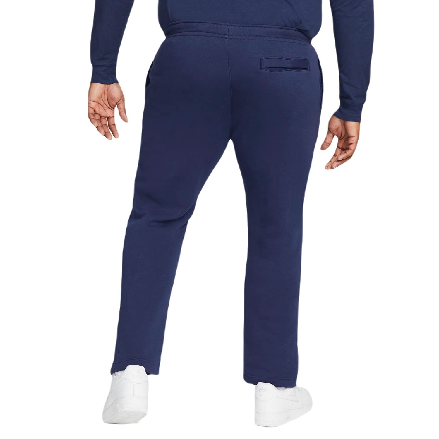 Nike Men's NSW Club Pant Open Hem, Midnight Navy/Midnight Navy/White, Medium