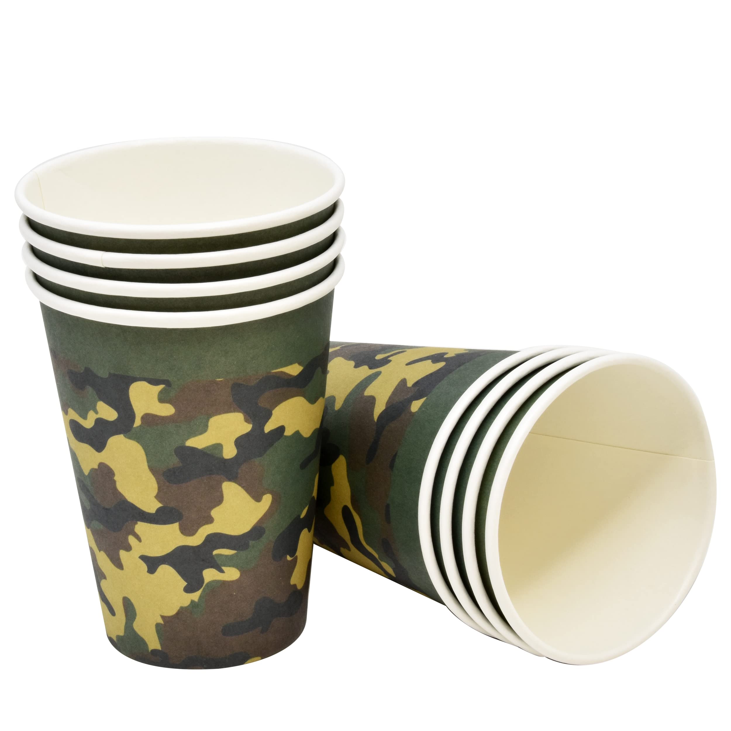 Gift Boutique 122 Pcs Camouflage Party Supplies Set Paper Plate Cup Napkin for Camo Hunting Army Military War Birthday Disposable Dinnerware Serves 24