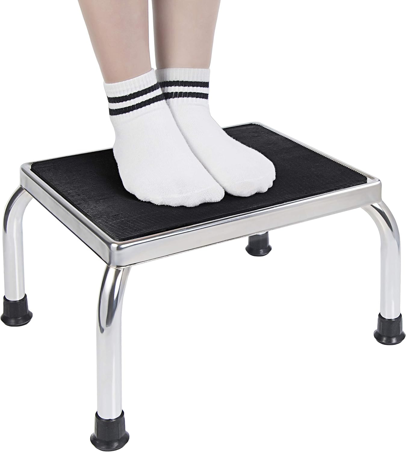 FSA/HSA Eligible, Vaunn Medical Foot Step Stool 350lbs Heavy-Duty Welded Steel Legs, Fully Welded Single Construction Frame, Anti-Skid Rubber Platform