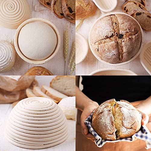 10Inch Round Proofing Baskets | Handmade Banneton Proofing Baskets | Durability Smooth Proofing Baskets | Round Zero Splintering Proofing Baskets | Sourdough Proofing Bowl for Homemade Dough Bread