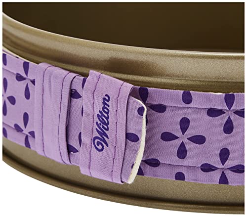 Wilton Bake-Even Cake Strips for Evenly Baked Cakes, 2-Piece Set, Purple, Fabric