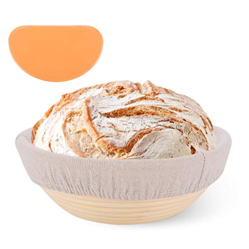 10Inch Round Proofing Baskets | Handmade Banneton Proofing Baskets | Durability Smooth Proofing Baskets | Round Zero Splintering Proofing Baskets | Sourdough Proofing Bowl for Homemade Dough Bread