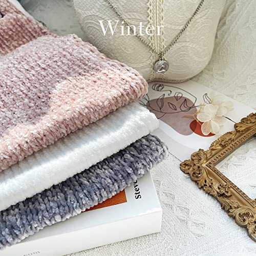 SOJOS Lightweight Ultra Soft Chenille Ribbed Thick Scarf Knit Shawl for Women for Fall Winter Shawl Wrap SC326 with Black