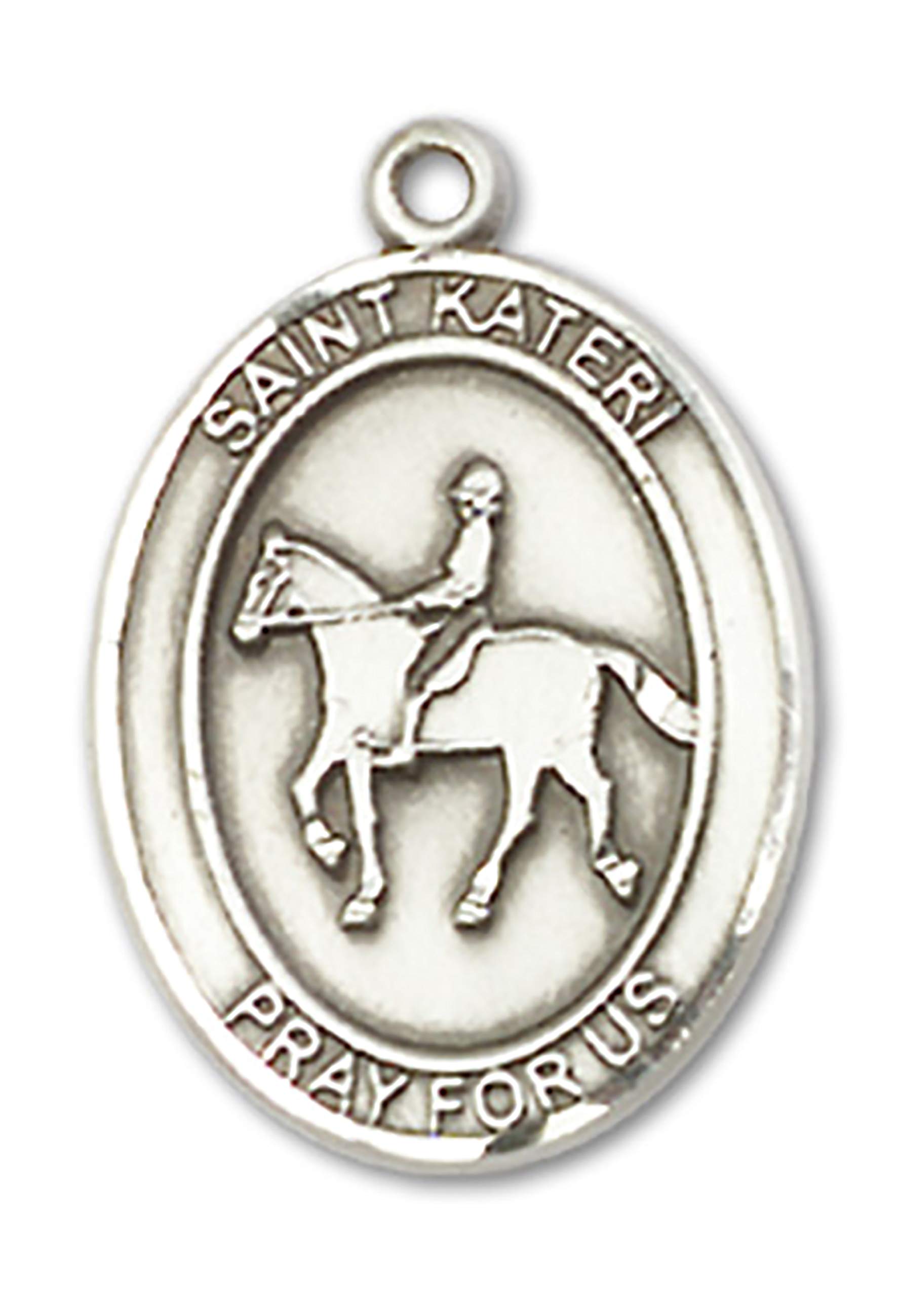Sterling Silver Sport Medal (St. Kateri Tekakwitha | Equestrian)