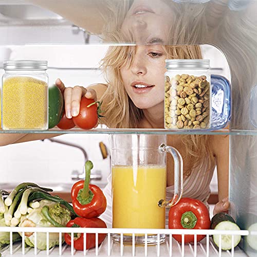 24 Ounce Clear Plastic Jars Storage Containers With Lids For Kitchen & Household Storage Airtight Container 6 PCS