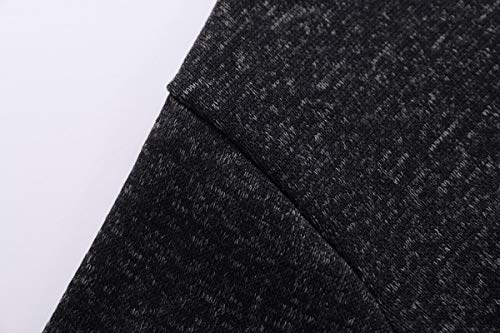Monvecle Little to Big Boys' Fleece Long Sleeve Full Zip Hoodie Tracksuit Top + Sweatpant Jogger 2pcs Sets Black 7-8