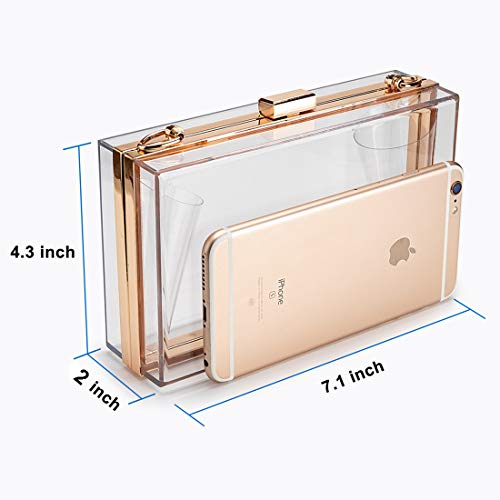 L-COOL Cute Acrylic Shoulder Bag Crossbody Bag Evening Clutch Purse Handbag With 2 Gold Chain For Women (Pink)