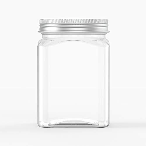 24 Ounce Clear Plastic Jars Storage Containers With Lids For Kitchen & Household Storage Airtight Container 6 PCS