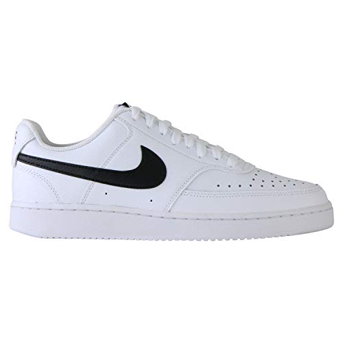 Nike Men's Court Vision Low Sneaker, White/Blackwhite, 13.5