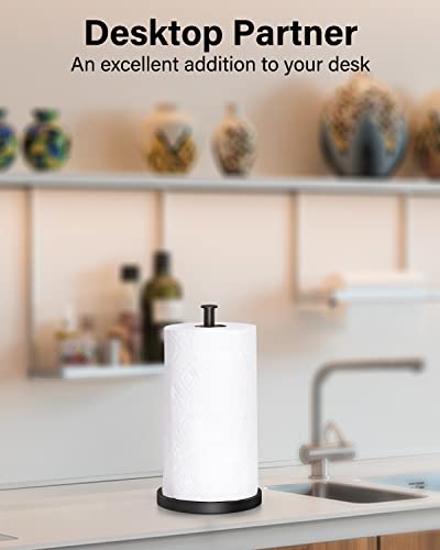 Paper Towel Holder Countertop fit for Large & Small Size, Paper Towel Stand for Kitchen Rolls, Paper Towel Roll Holder, Modern Kitchen Countertop Organizer