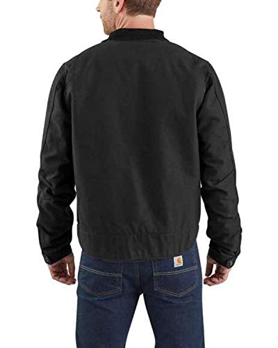 Carhartt mens Duck Detroit Jacket (Regular and Big & Tall Sizes) Work Utility Outerwear, Black, XX-Large US