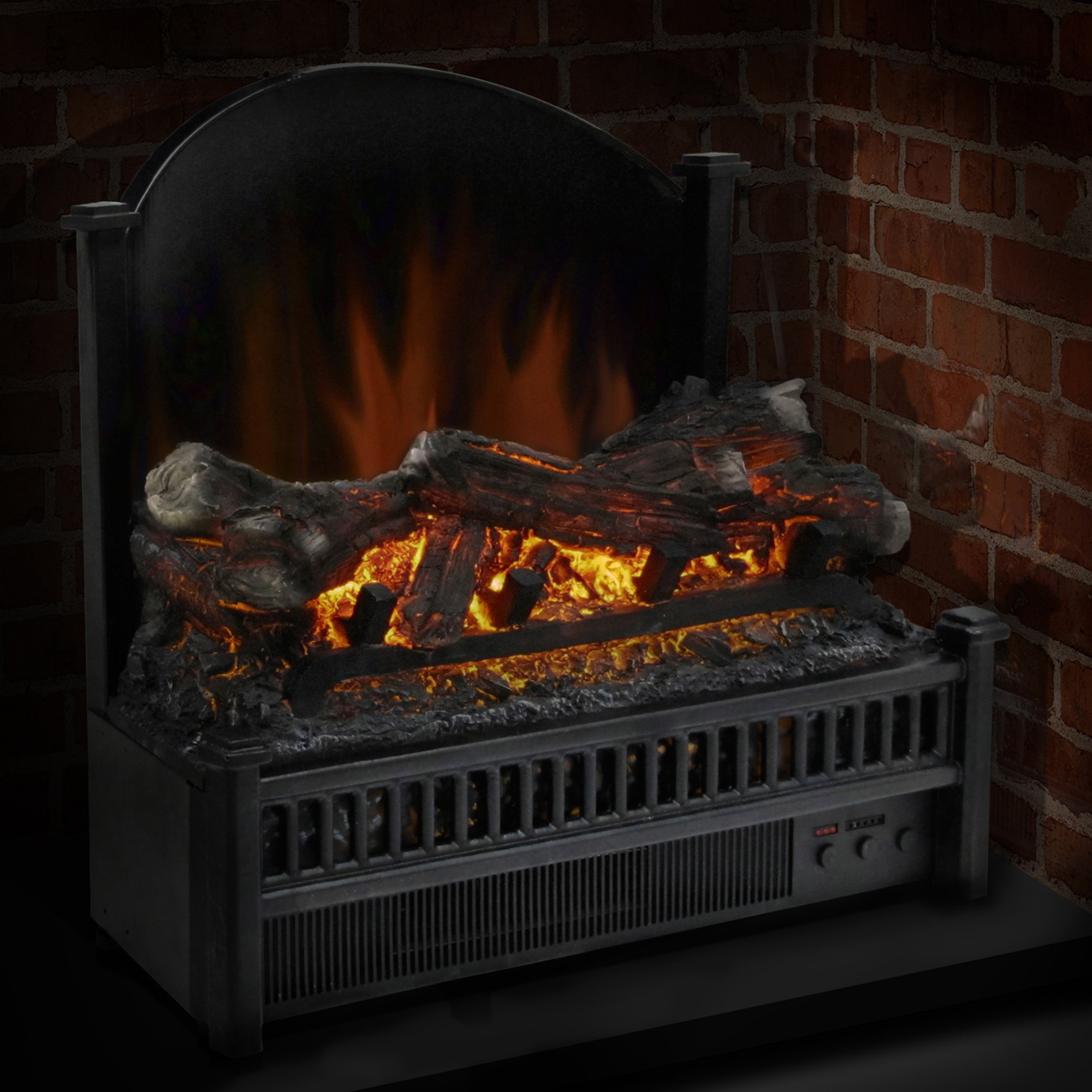Pleasant Hearth LK-24 Electric Log Insert with Removeable Fireback with Heater