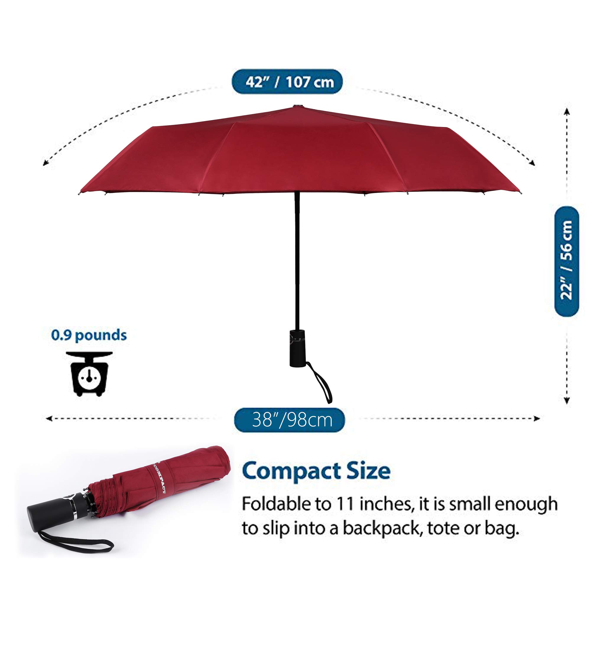 SY COMPACT Travel Umbrella Automatic Windproof Umbrellas Strong Compact Umbrella in Rain for Women Men golf umbrella