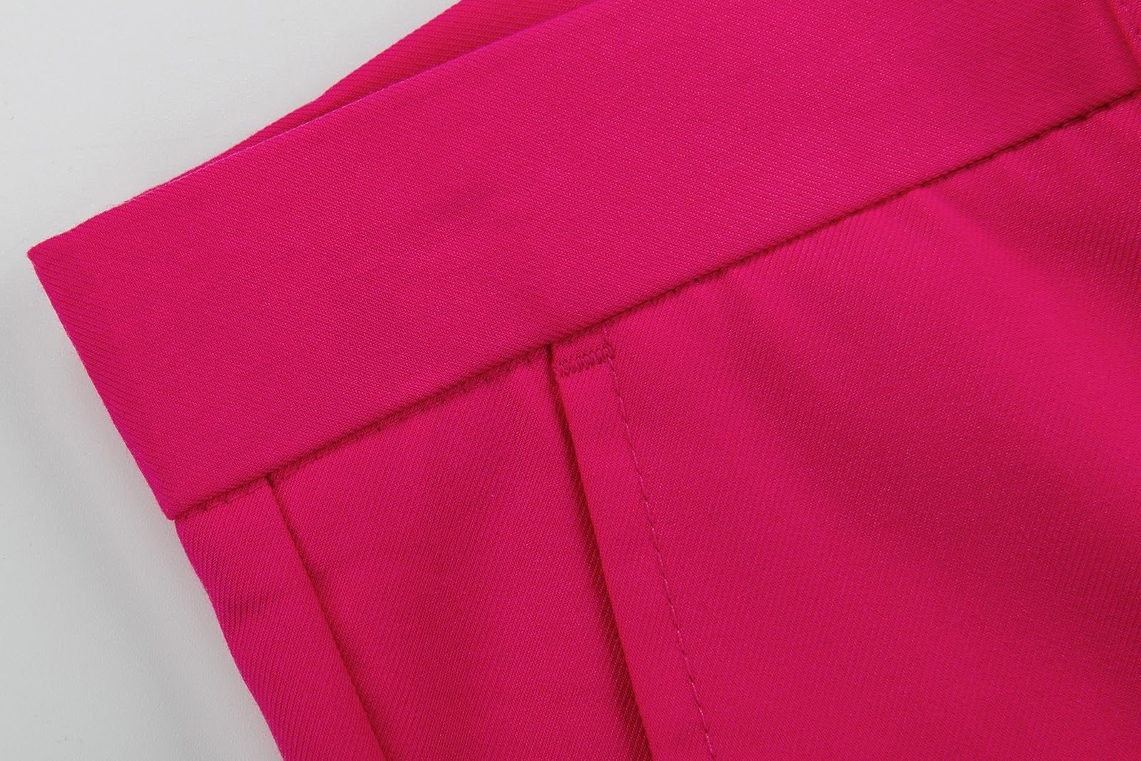 UNINUKOO Mens Dress Pants Slim Fit Solid Color Skinny Trousers Classic Business Casual Wedding Suit Pants US Size 29W x 30L Pink
