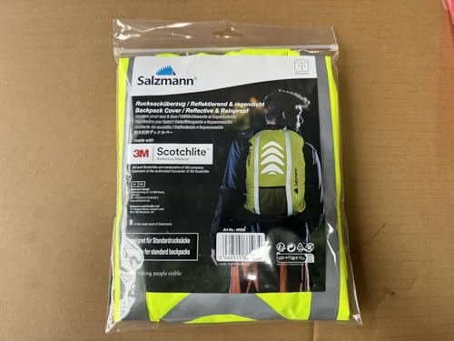 Salzmann Reflective Backpack Cover | High Visibility, Waterproof & Weatherproof | Ideal for Cycling, Running & Hiking | Made with 3M Scotchlite