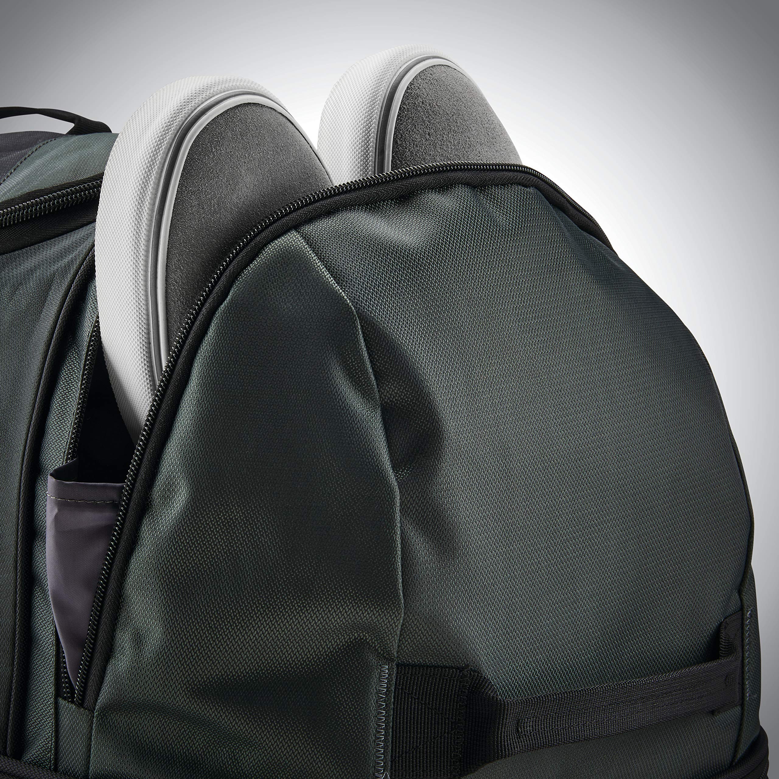 Samsonite Andante 2 Wheeled Duffel Bag – 22-Inch Durable Rolling Luggage with Inline Skate Wheels, Push-Button Handle & Spacious Compartments – Travel-Friendly and Lightweight - Moss Green/Black