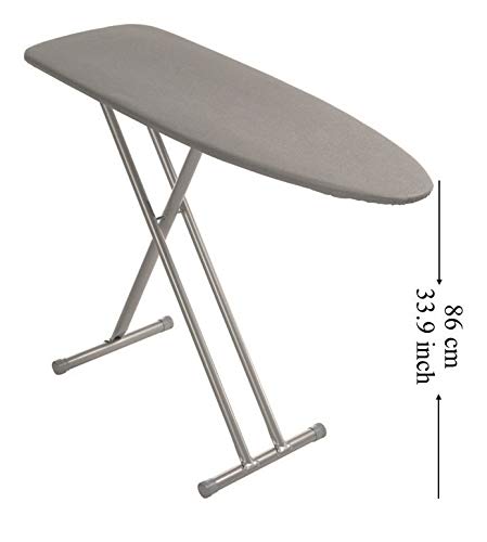 Mabel Home Ironing Board, Made in Europe by Mabel Home, Adjustable Height, Extra Thick Heavy Duty Padded Cover, Extra Cover Included (3 Different Models & Sizes) (Ergo (45" x 15"))