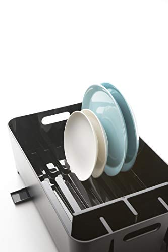 Yamazaki Home Drainer-Drying Kitchen Counters | Plastic | Dish Rack, One Size, Black