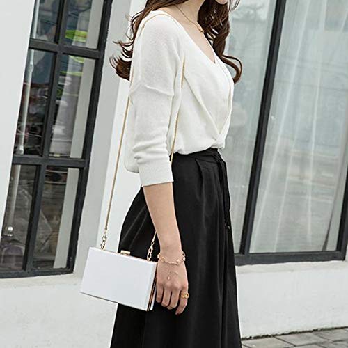 L-COOL Cute Acrylic Shoulder Bag Crossbody Bag Evening Clutch Purse Handbag With 2 Gold Chain For Women (Pink)