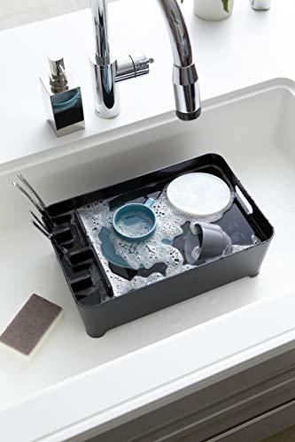 Yamazaki Home Drainer-Drying Kitchen Counters | Plastic | Dish Rack, One Size, Black